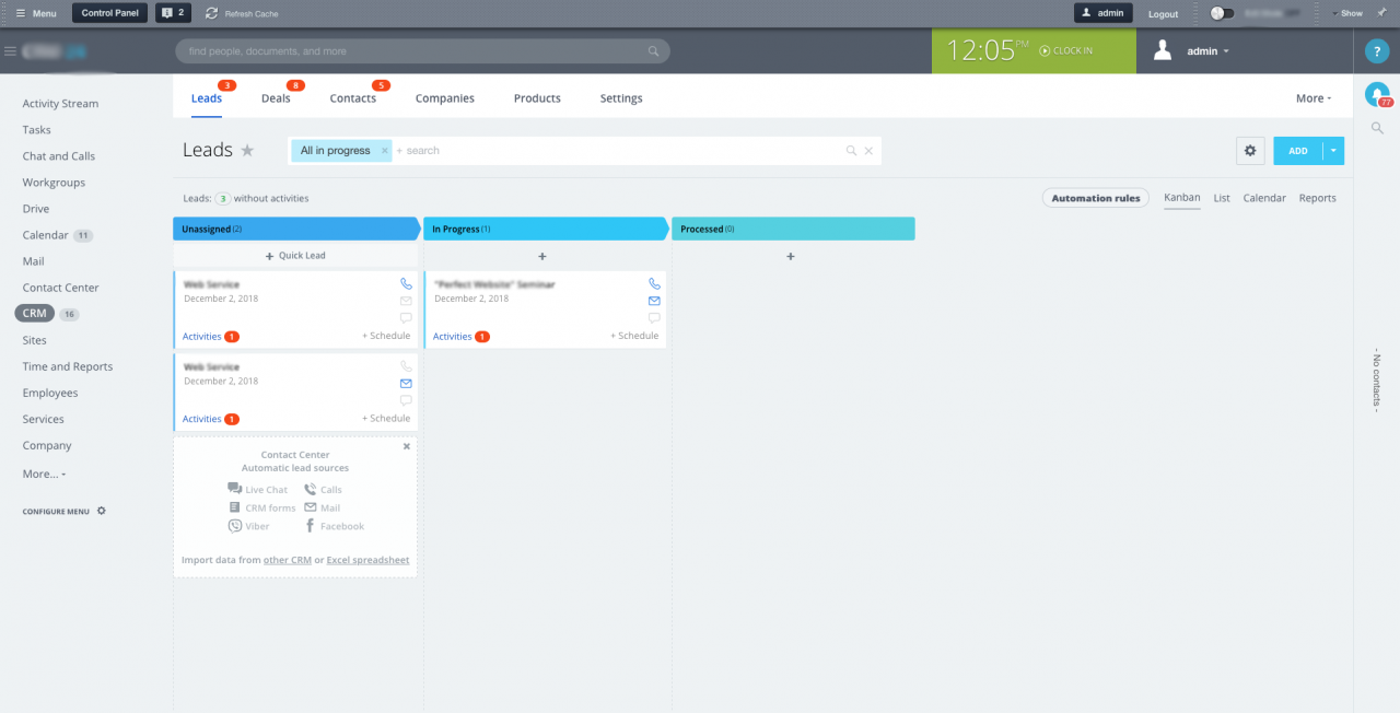 BleuCRM | Work Effectively